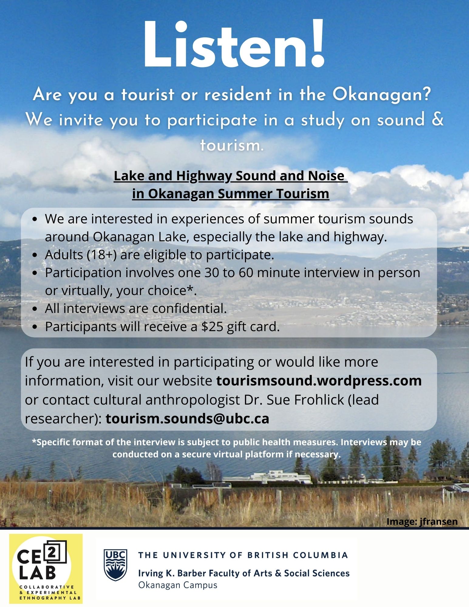 Tourism Sound Study – Lake and Highway Sound and Noise in Okanagan ...